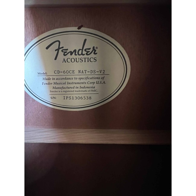 USED - Fender Acoustic CD-60CE NAT-DS-V2 col. Natural